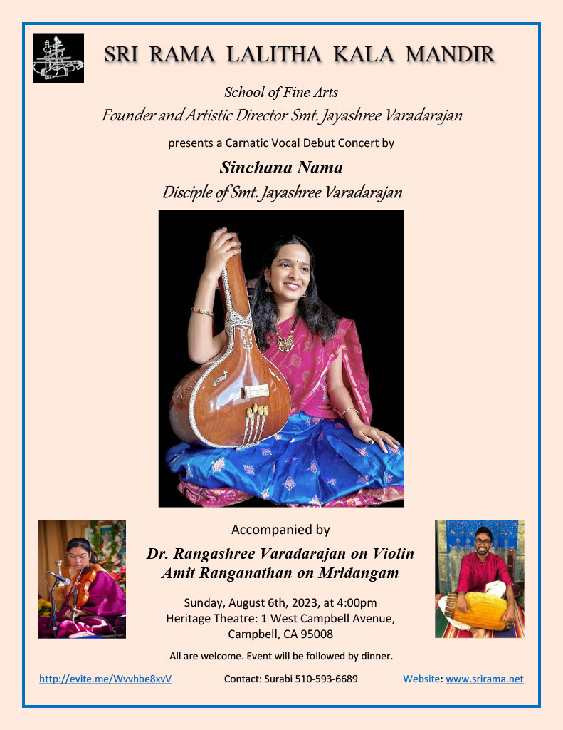 Sinchana Nama Carnatic Vocal Debut Concert - India Currents