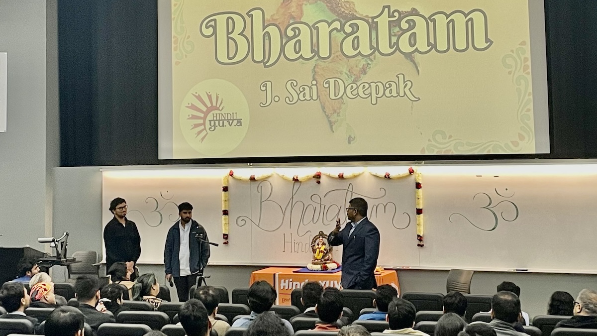 J Sai Deepak Speaks At UC Berkeley