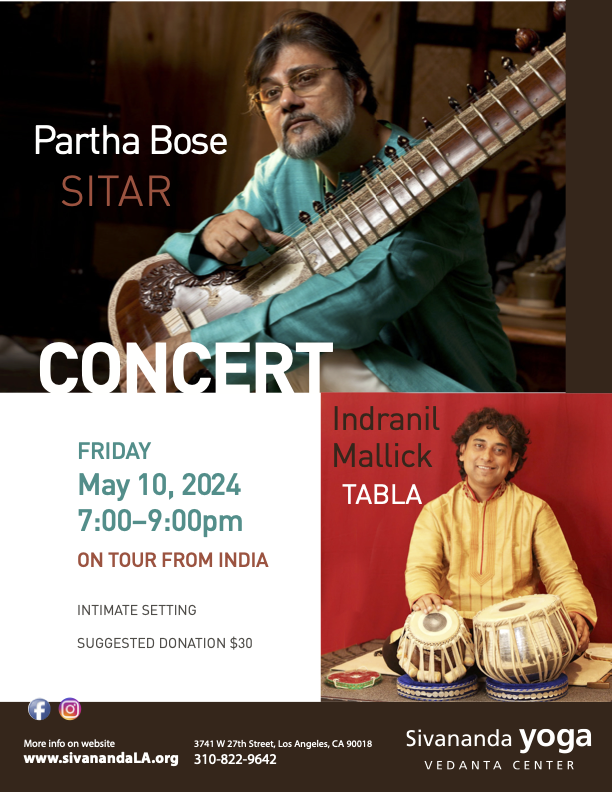 Classical Indian Music Concert Sitar Maestro Partha Bose in Concert ...