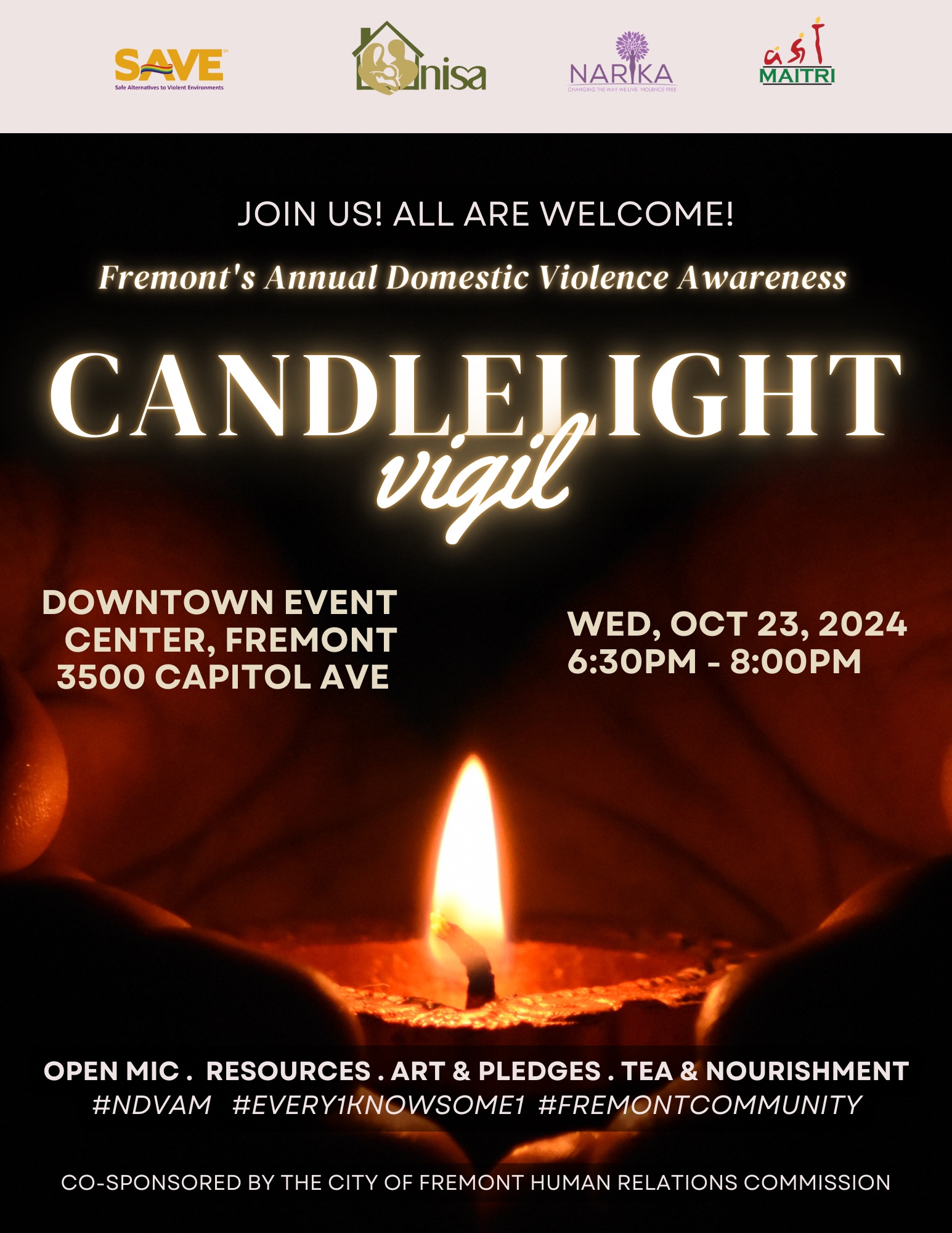 Fremont Annual Candlelight Vigil Commemorating Domestic Violence ...